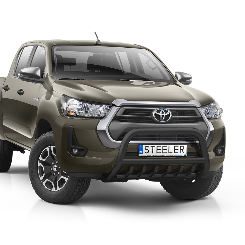 Toyota Hilux 2020-2026 Black A-Bar with Axle Bars – 4x4 Bitz