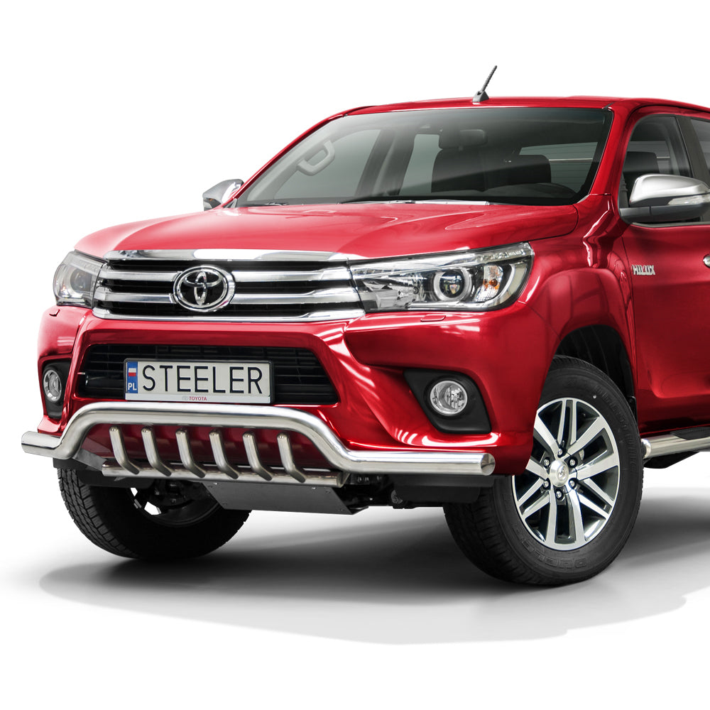 Toyota Hilux 2016-2020 Stainless Steel Spoiler Bar with Axle Bars – 4x4 ...