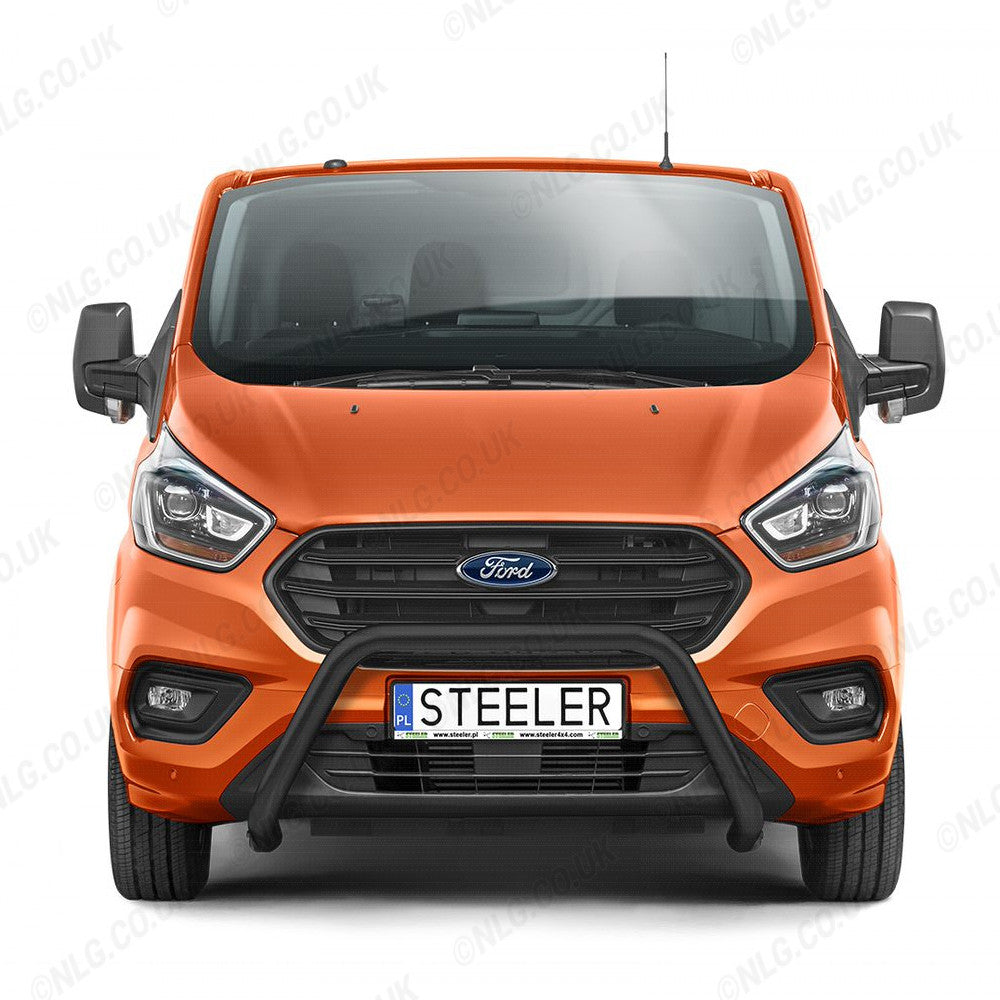 Transit Custom 2018-2023 Black Powder Coated Bull Bar – 4x4 Bitz